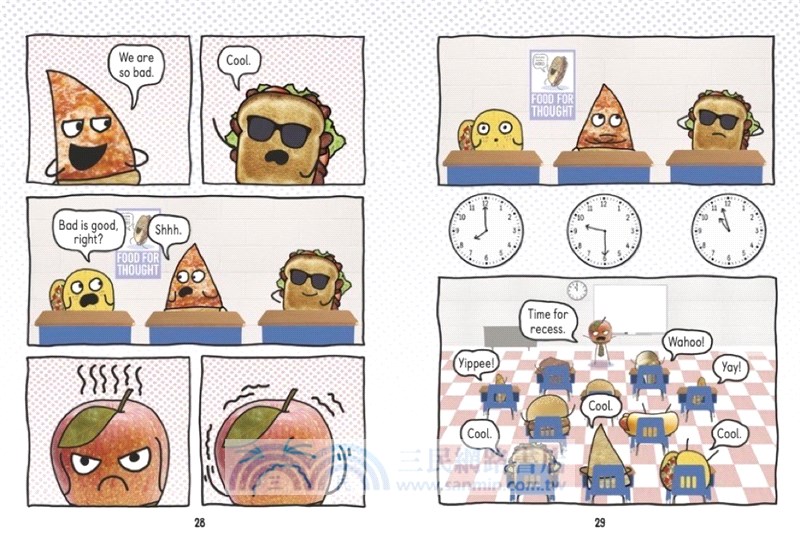 Pizza And Taco: Too Cool For School (精裝本)(Book 4)(graphic novel) - 三民網路書店